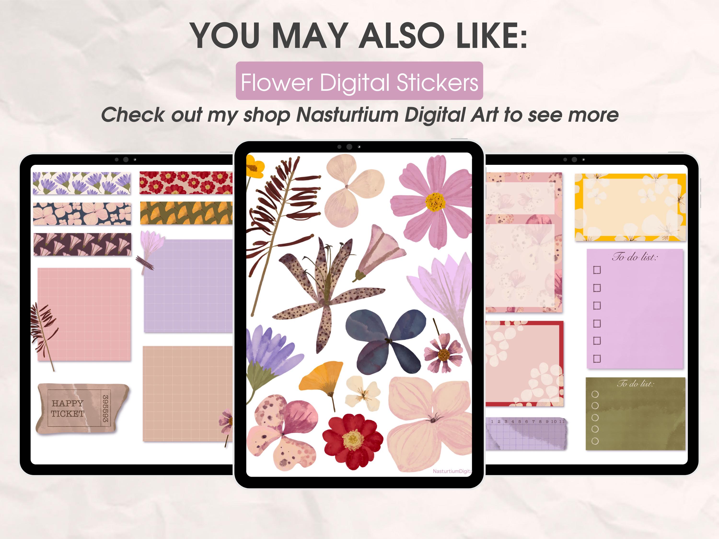 Digital Scrapbook Sticker Set, Vintage Digital Stickers, Aesthetic ...