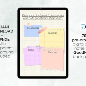 Sticky Notes Digital Planner Goodnotes, Digital Sticky Notes PNG ...