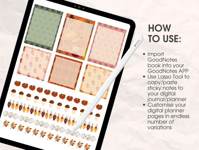 Cozy Autumn Digital Stickers, Positive Affirmation Planner Stickers ...