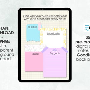 Digital Sticky Notes, Goodnotes Sticky Notes, Functional Digital ...