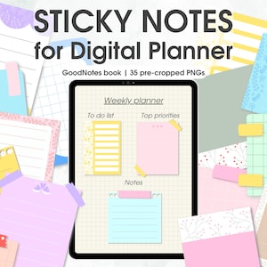 Digital Sticky Notes, Goodnotes Sticky Notes, Functional Digital ...