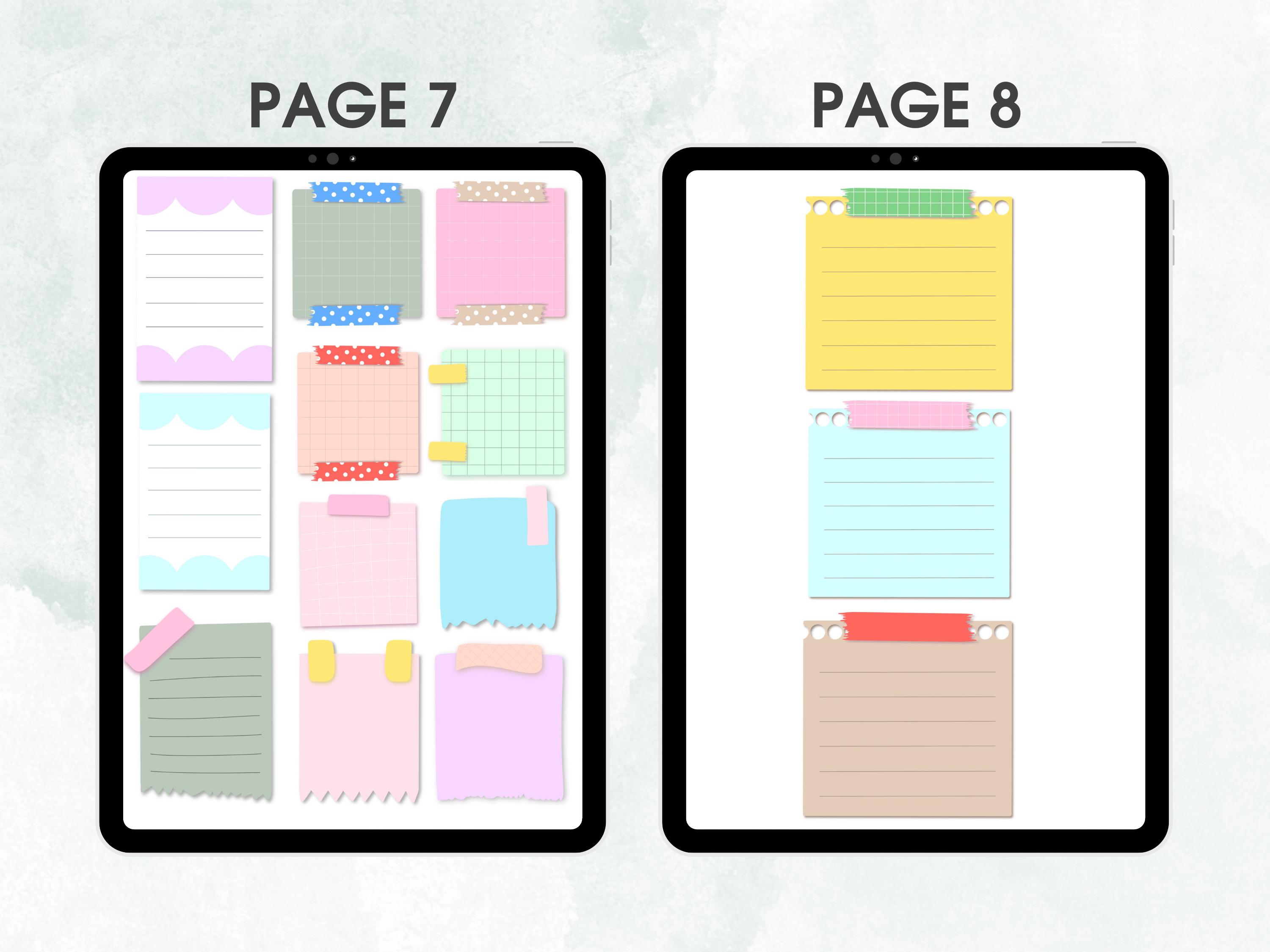 Sticky Notes Digital Planner Goodnotes, Digital Sticky Notes PNG ...