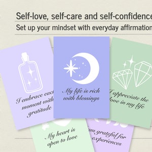 Positive Affirmation Cards for Women, Printable Manifestation Cards ...