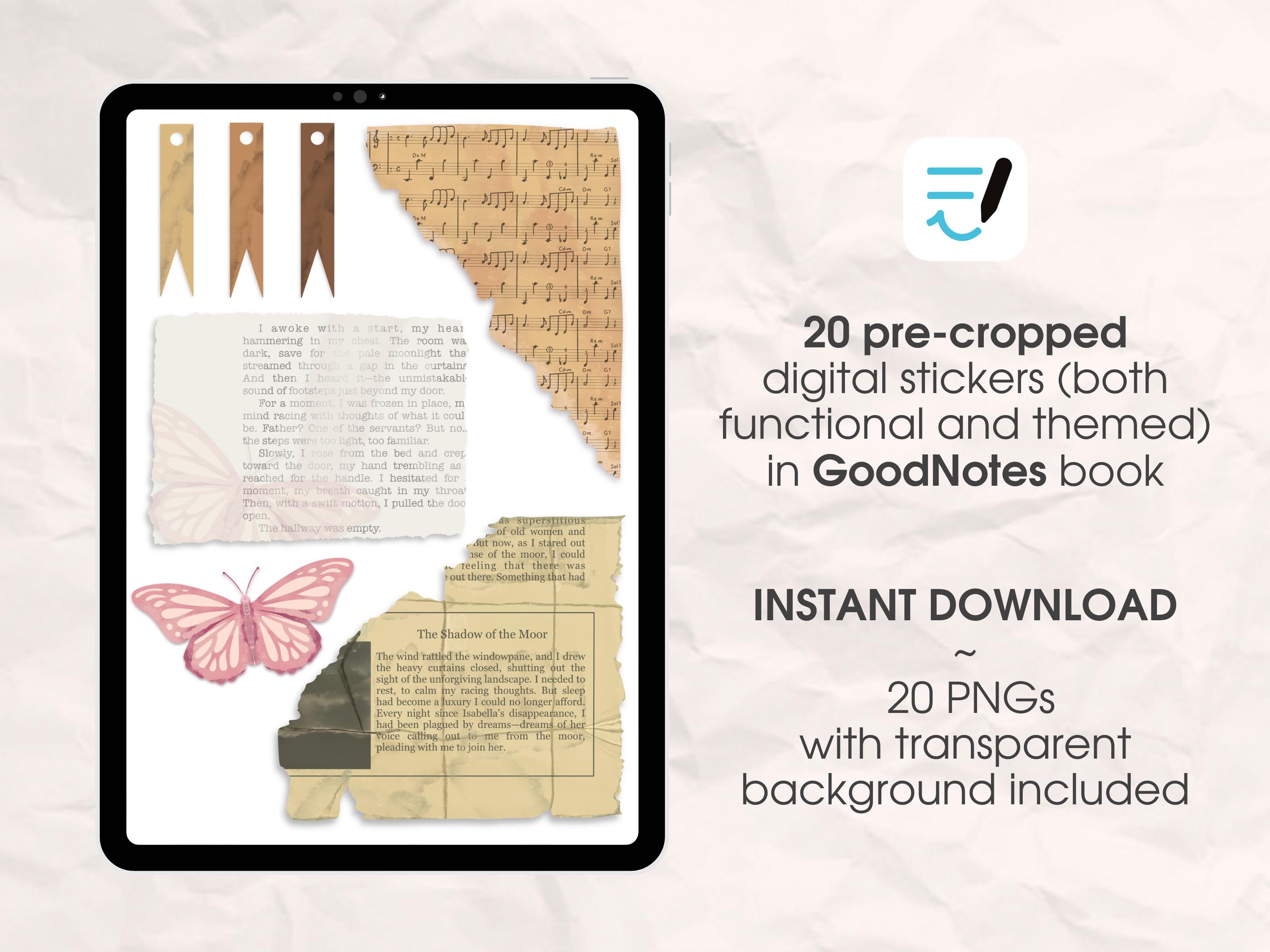 Vintage Scrapbook Digital Stickers, Goodnotes PNG Kit - Etsy