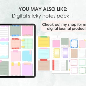 Digital Sticky Notes, Digital Planner Stickers, Digital Journal PNG ...