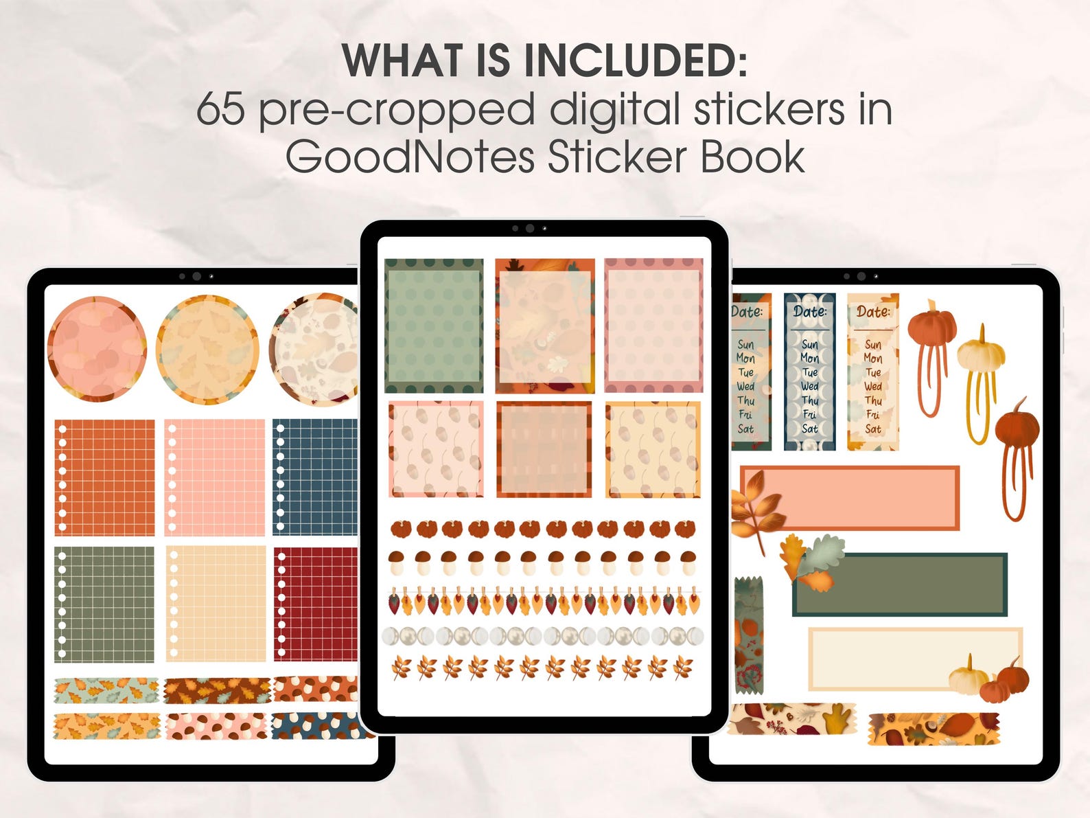 Cozy Autumn Digital Stickers, Positive Affirmation Planner Stickers ...