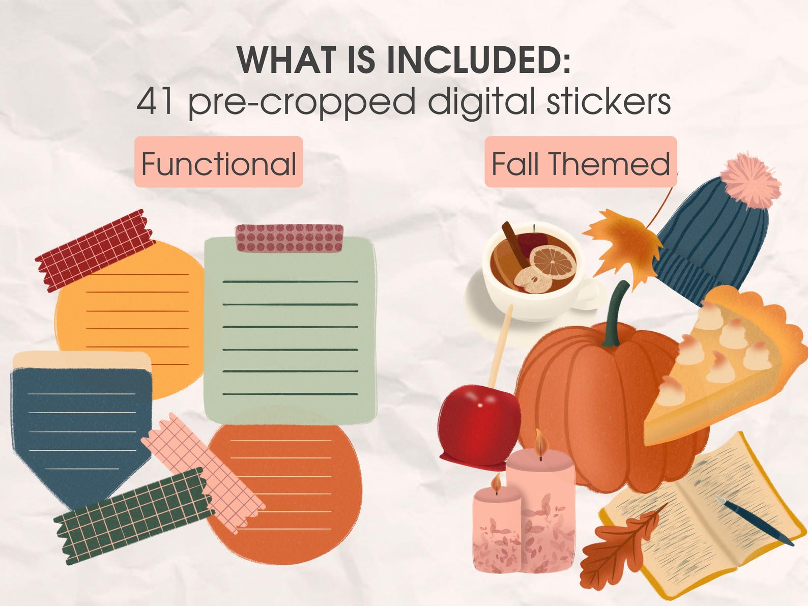 Cozy Autumn Digital Stickers, Fall Goodnotes Stickers, Fall Vibes ...