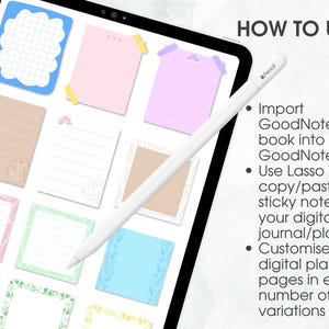 Digital Sticky Notes, Goodnotes Sticky Notes, Functional Digital ...