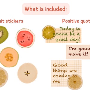 Fruit Digital Stickers, Goodnotes Stickers, Cute Digital Planner ...