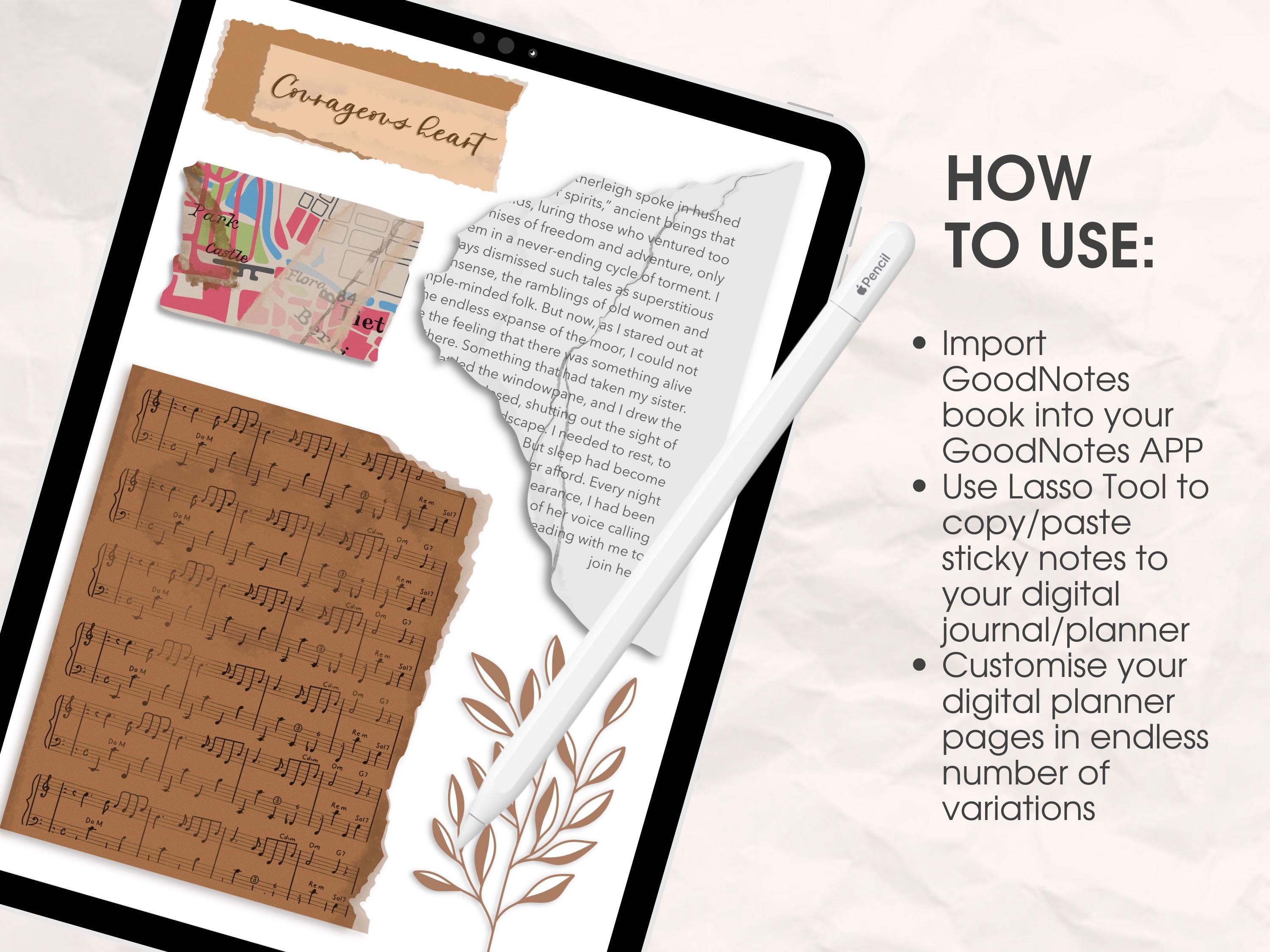 Digital Scrapbook Sticker Kit, Vintage Aesthetic Digital Stickers ...