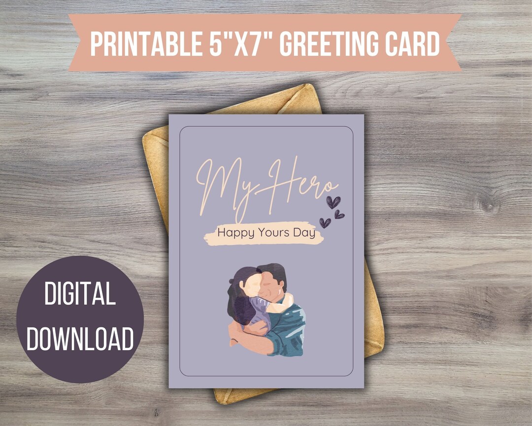 Printable Father's Day Card/ Greeting Card/ Digital Father's Day Card ...
