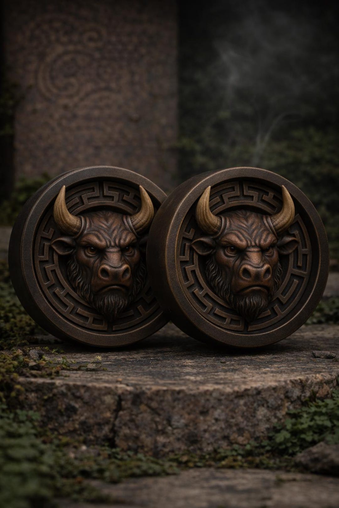 Minotaur Labyrinth – Ear Tunnels – Hand-painted Plugs - Etsy
