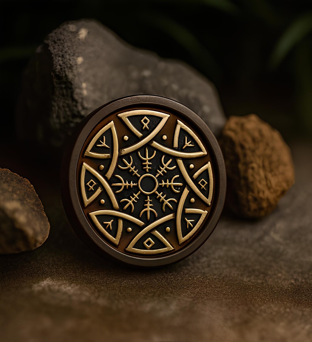 Rune – Ear Tunnels – Norse Viking Symbol Jewelry — Hand-painted Plugs ...