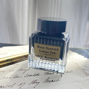 NEW: Rose Scented Black Dipping Ink Historical Letter Writing ...