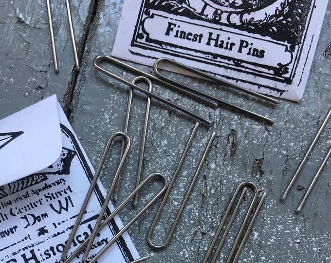 Small 1 1/2" Steel Hair Pins for Historical Hair Styling 18th Century ...