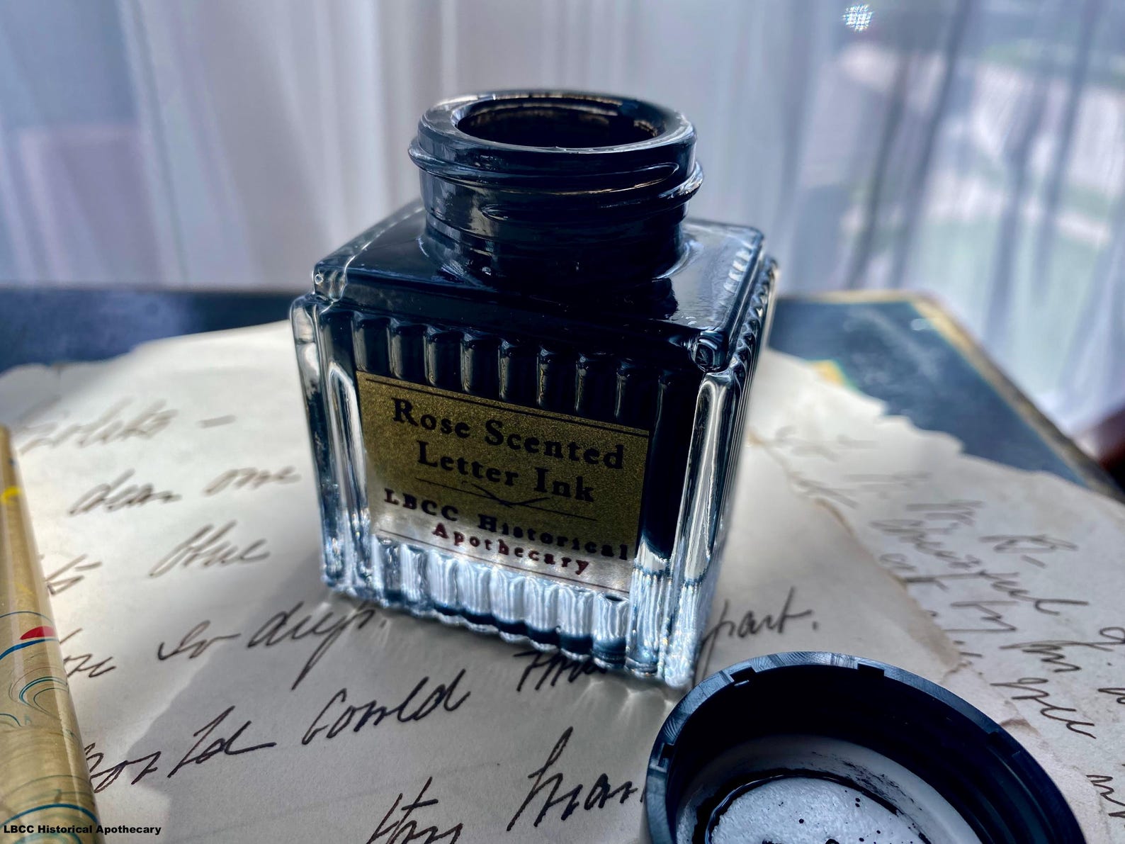 NEW: Rose Scented Black Dipping Ink Historical Letter Writing ...