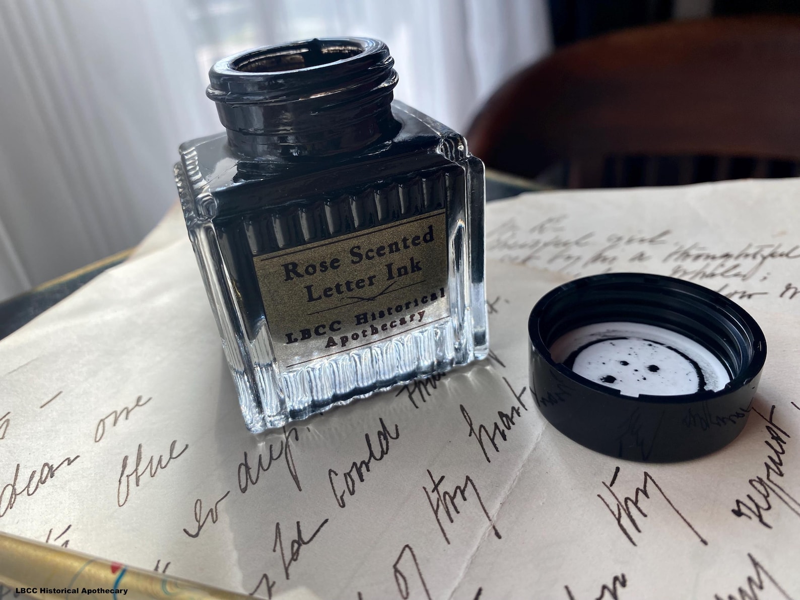 NEW: Rose Scented Black Dipping Ink Historical Letter Writing ...