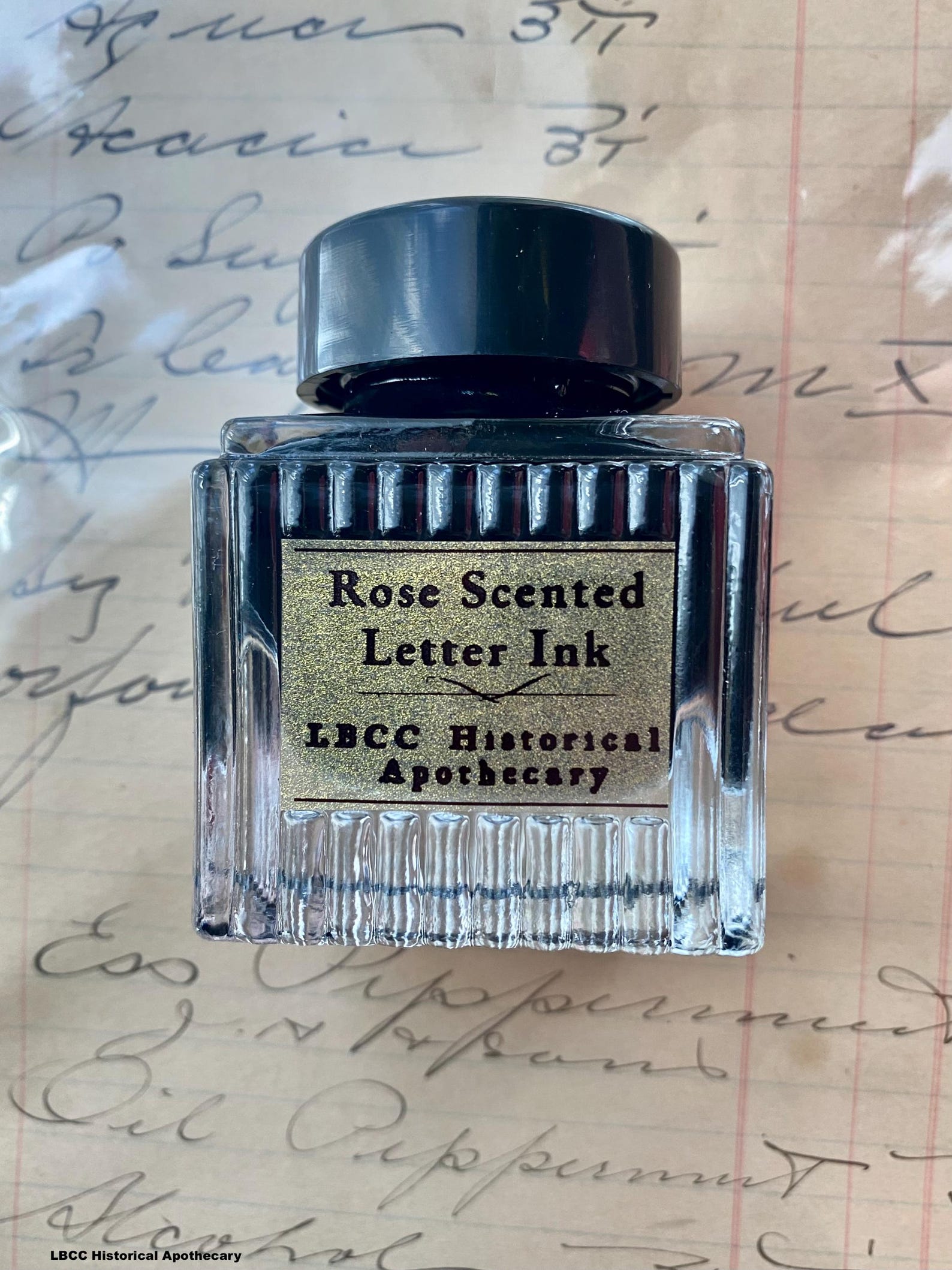 NEW: Rose Scented Black Dipping Ink Historical Letter Writing ...
