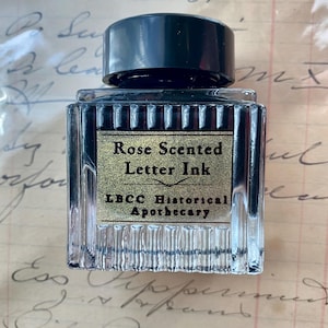 NEW: Rose Scented Black Dipping Ink Historical Letter Writing ...