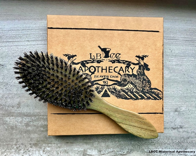 19th-20th Century Medium-hard Boar Bristle Hair Brush Historical ...