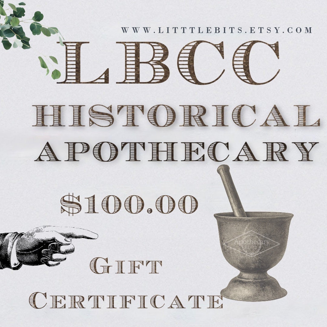 LBCC Historical 100.00 Historical Gift Certificate Holiday Gift ...