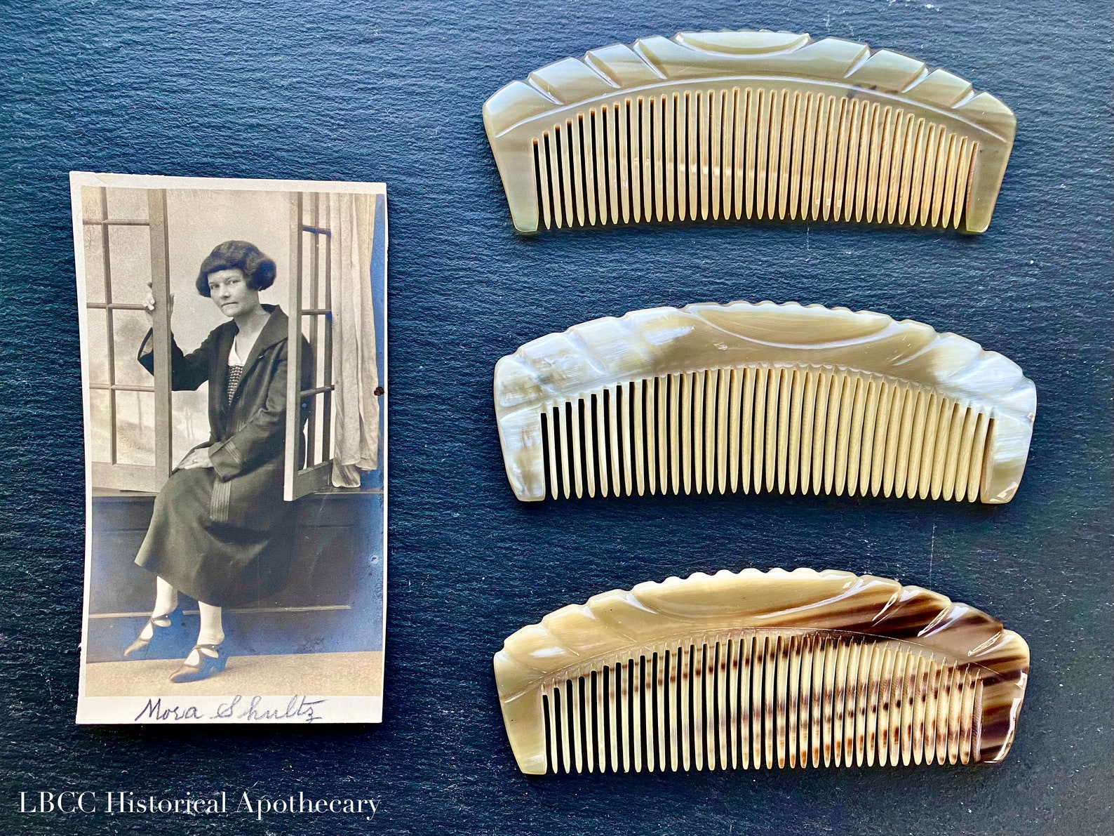 Art Deco Horn Comb Narrow-toothed Comb Vintage Vanity 1920's 1930's ...
