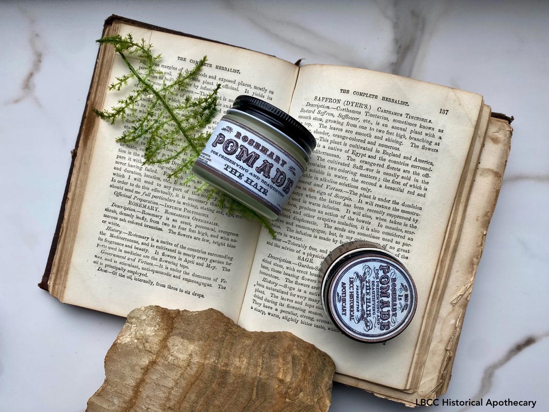 All Natural 1860 Rosemary Soft Pomatum or Pomade Civil War Pomade Soft ...