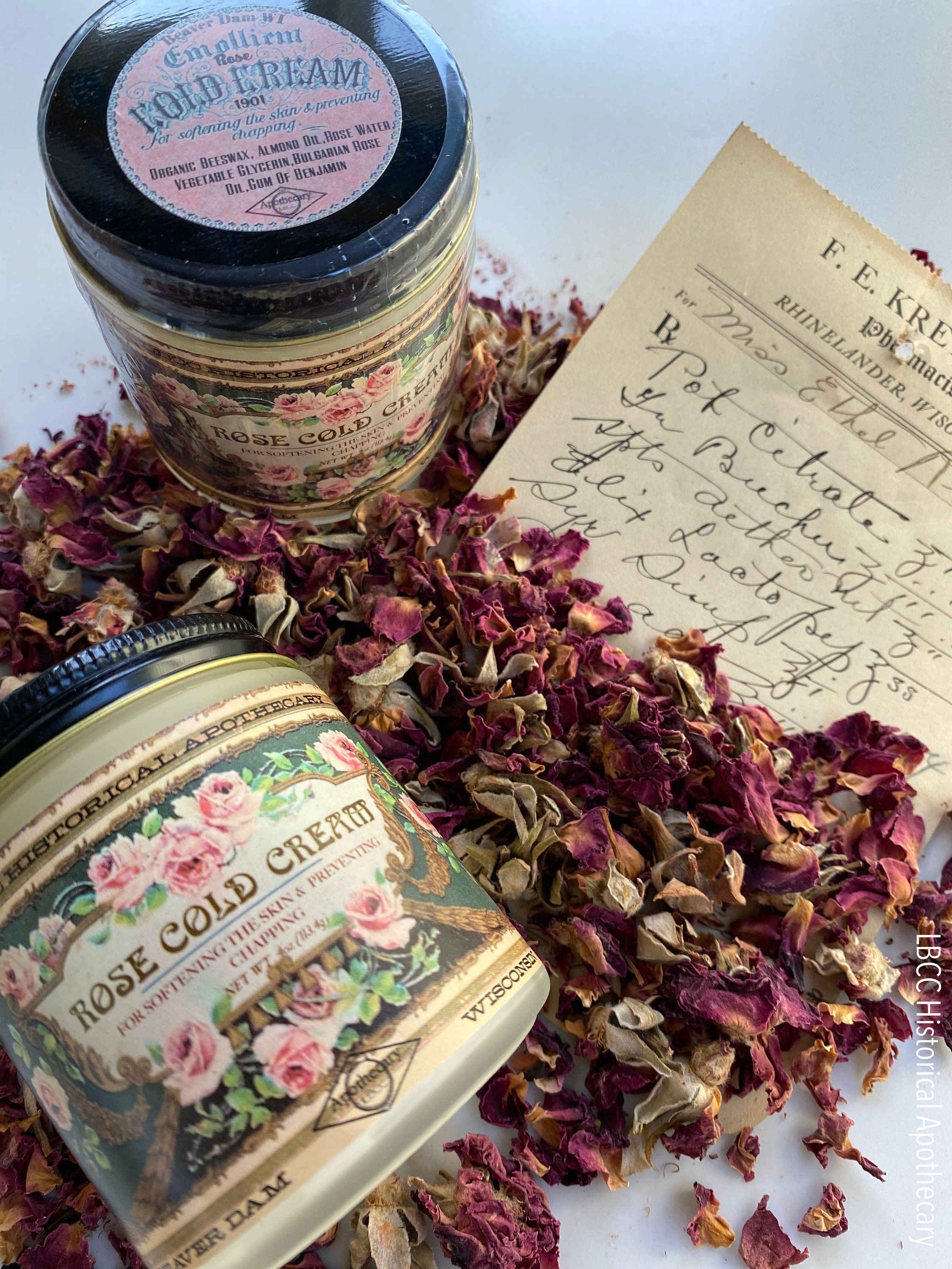 1901 Rose Cold Cream Victorian Recipe Natural Cleanser - Etsy Canada