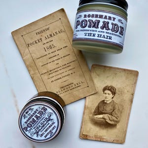 All Natural 1860 Rosemary Soft Pomatum or Pomade Civil War Pomade Soft ...