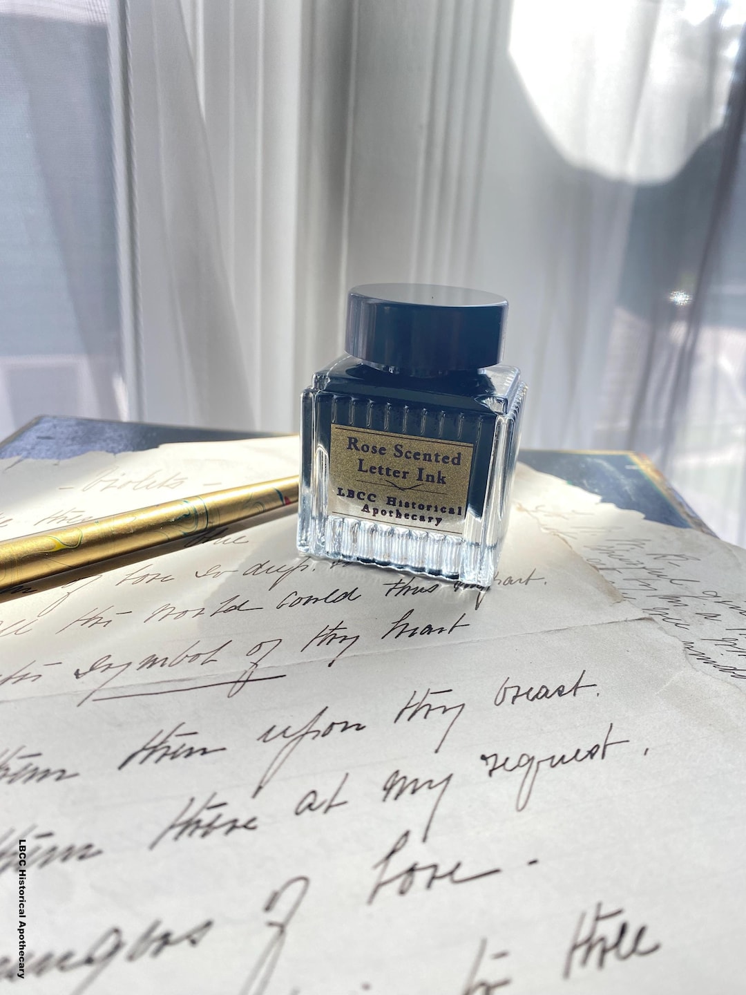 NEW: Rose Scented Black Dipping Ink Historical Letter Writing ...