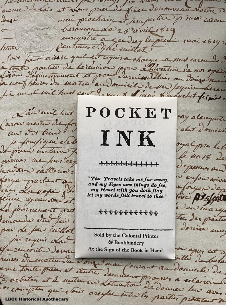 18th Century Pocket Ink Powder: DIY Writing Ink Mix - Etsy