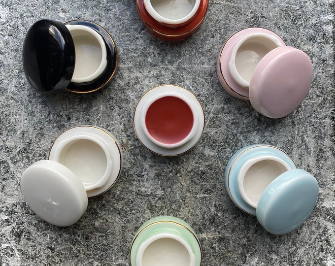 LIMITED EDITION: Historically Inspired Glazed Empty Rouge Pots Small ...