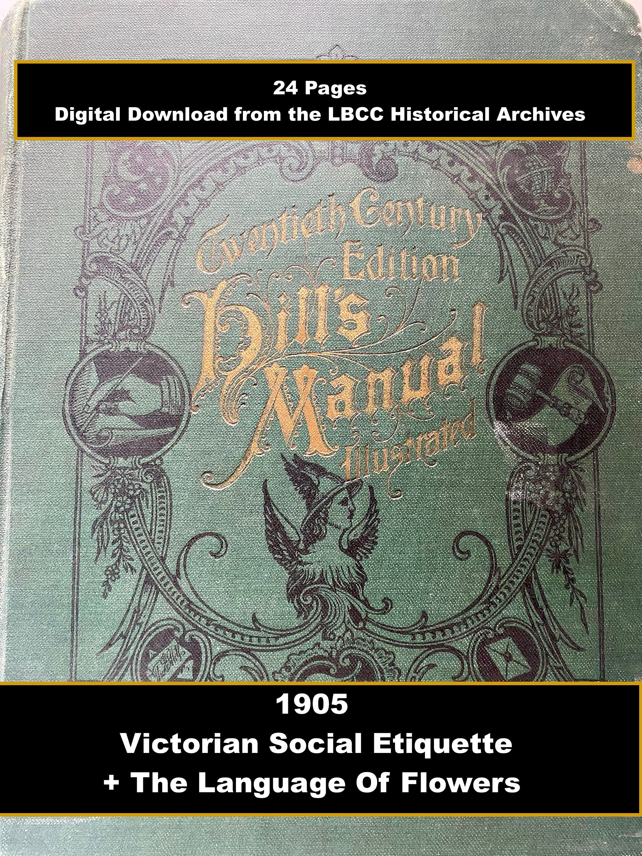 1905 Victorian Etiquette Manual: Social Customs & the Language of ...