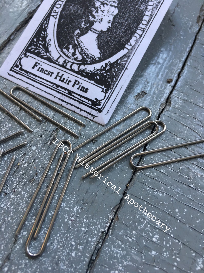 Small 1 1/2 Steel Hair Pins for Historical Hair Styling | Etsy