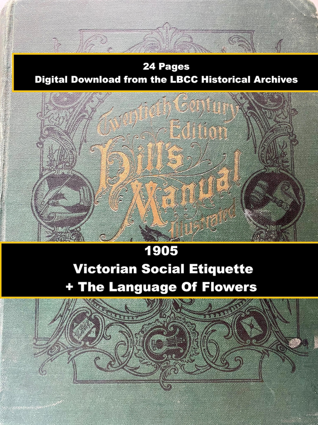 1905 Victorian Etiquette Manual: Social Customs & the Language of ...