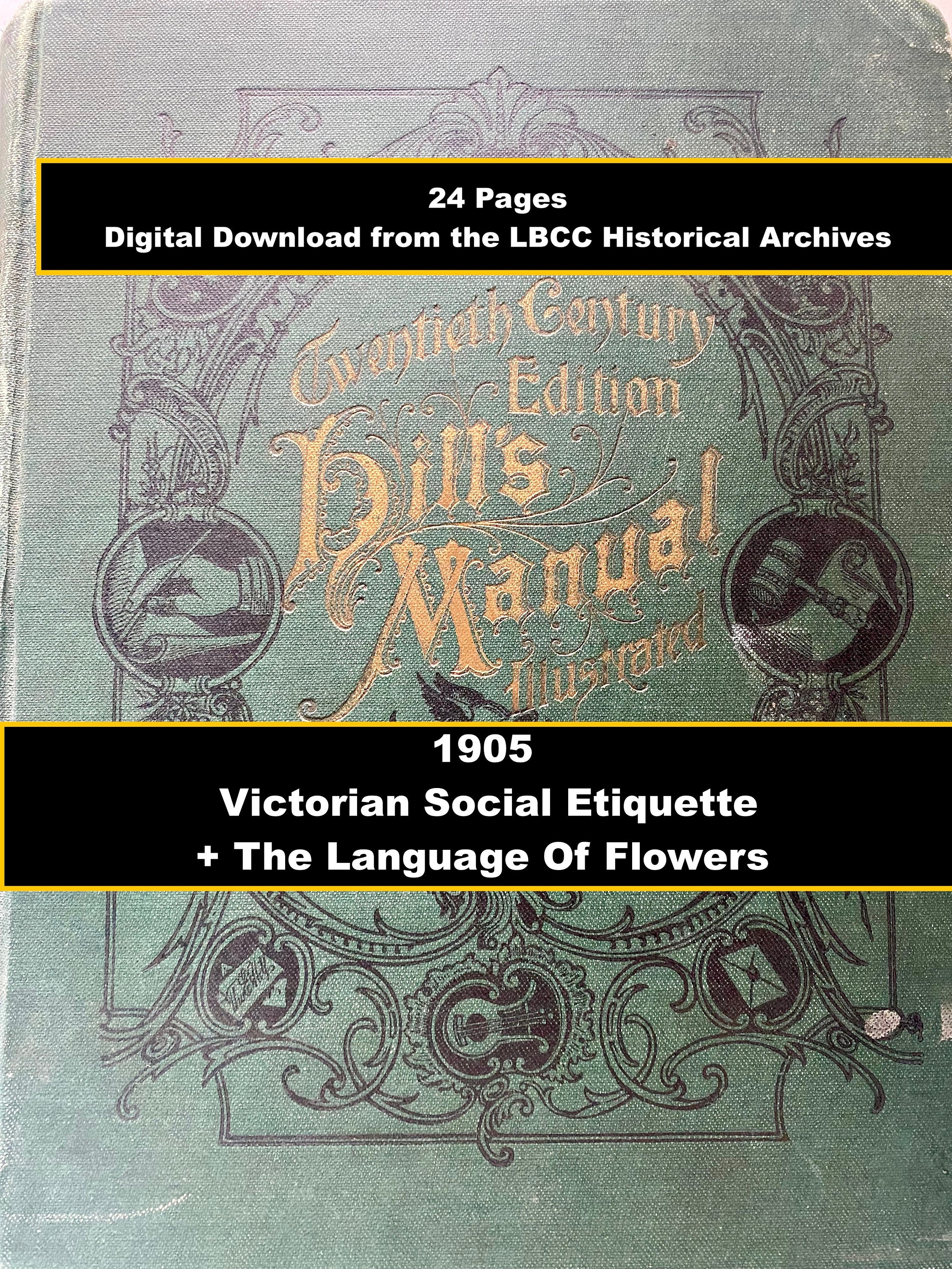 1905 Victorian Etiquette Manual: Social Customs & the Language of ...