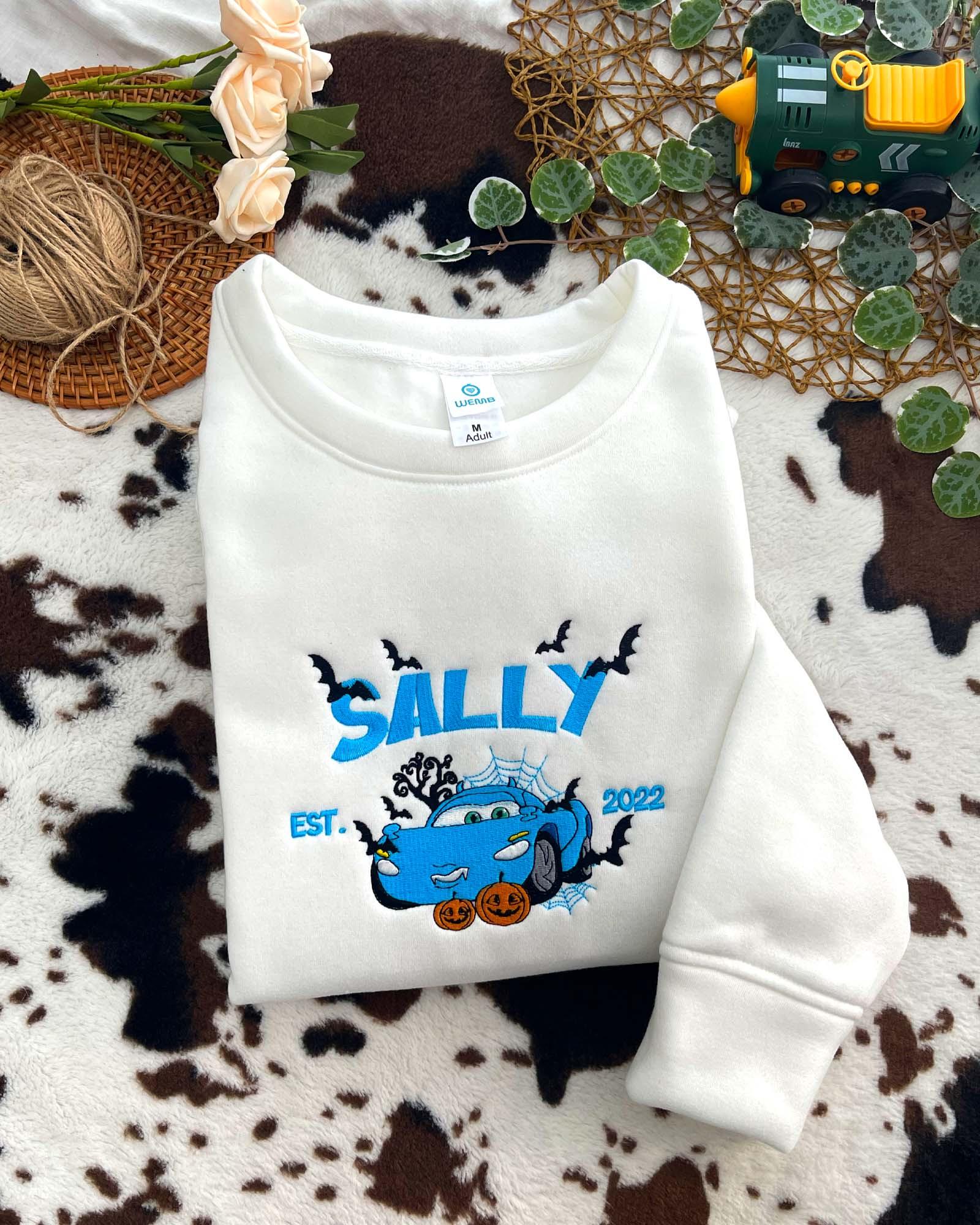 Cars Lightning Mcqueen and Sally Embroidered Sweatshirt, Cartoon Funny ...