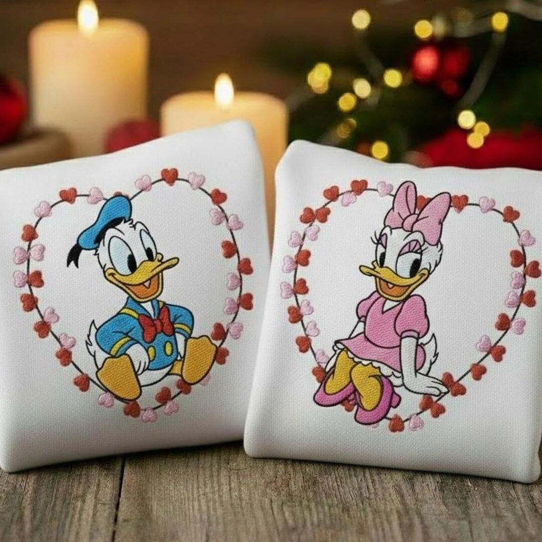 Donald Duck Daisy Duck Embroidered Couple Sweatshirt, Cute Disney Love ...