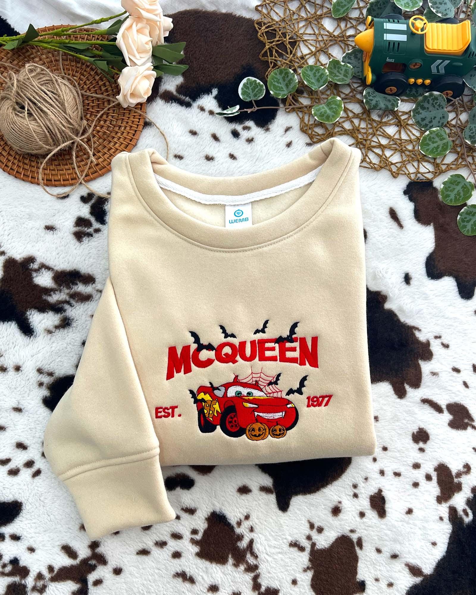 Cars Lightning Mcqueen and Sally Embroidered Sweatshirt, Cartoon Funny ...