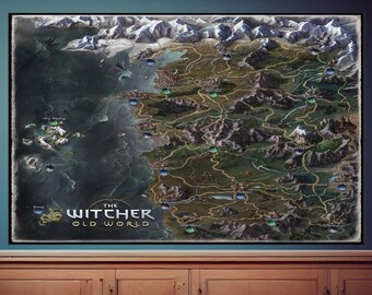 The Witcher 3 World Map, the Northern Realms Gwent Deck Map, Witcher 3 ...