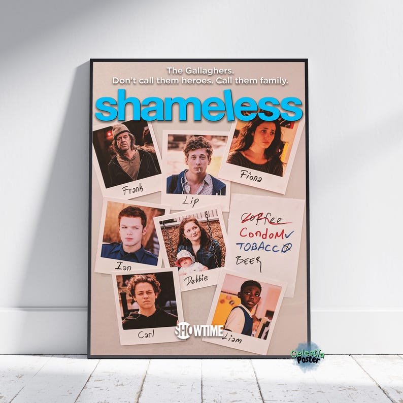 Shameless Poster, Gallagher Family Wall Art, Rolled Canvas Print, Gift ...
