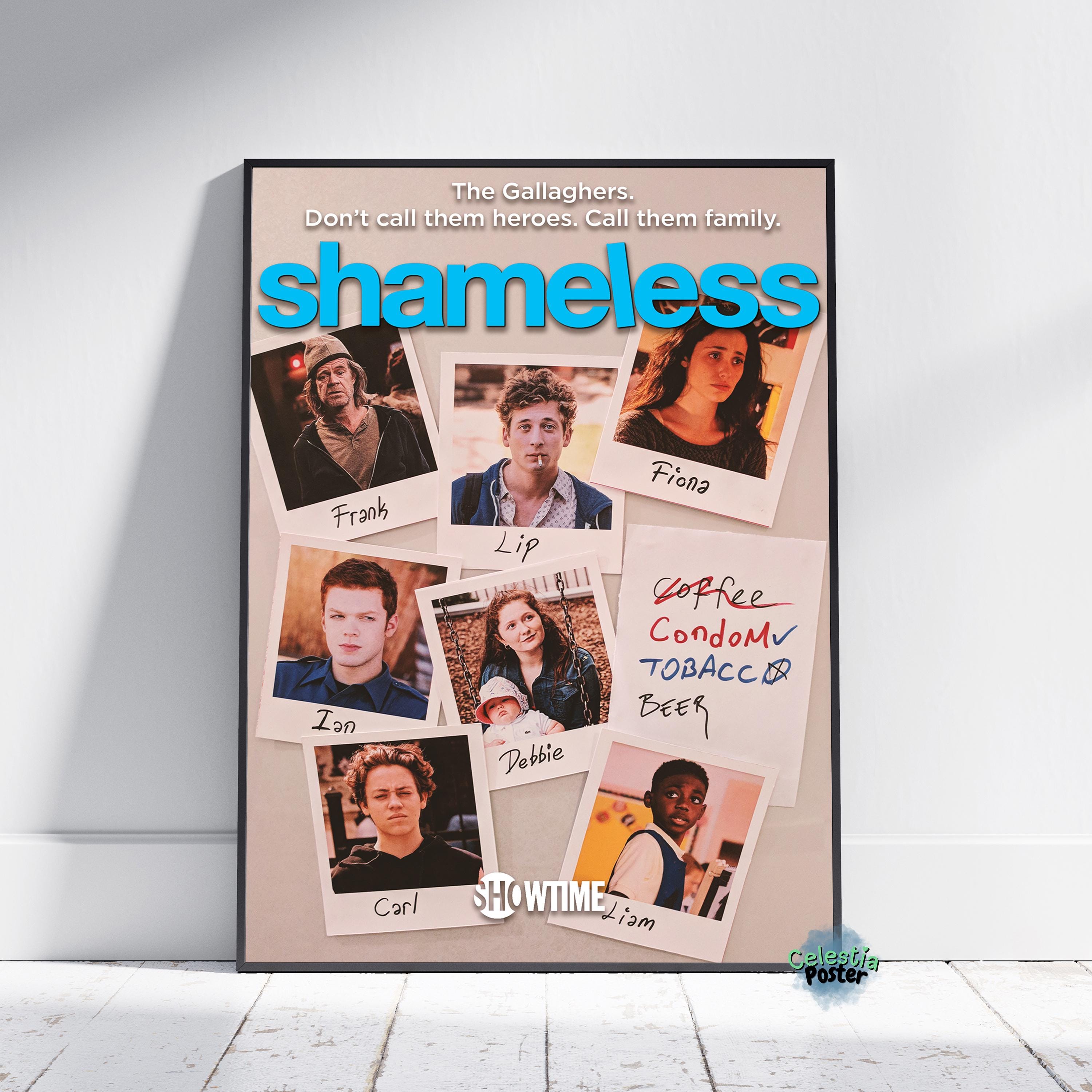 Shameless Poster, Gallagher Family Wall Art, Rolled Canvas Print, Gift ...
