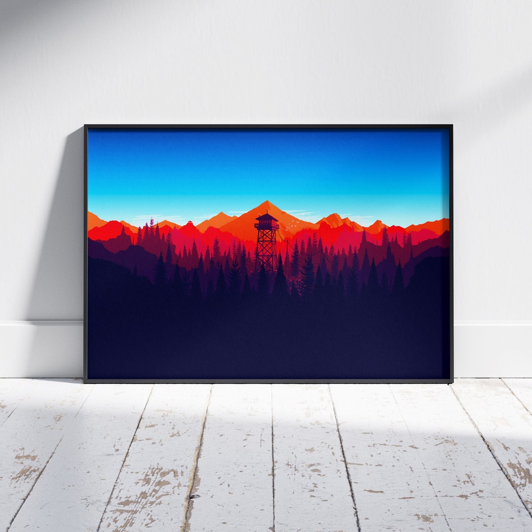 Firewatch Landscape Poster, Game Art, Digital Poster, Game Poster ...