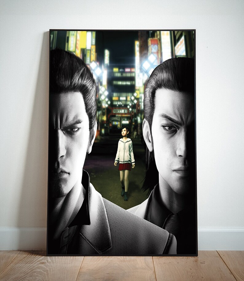 Yakuza Poster Print, Kazuma Kiryu Wall Art, Rolled Canvas Print, Wall ...