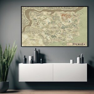 The Legend of Zelda Map Poster Print, Hyrule Wall Art, Rolled Canvas ...