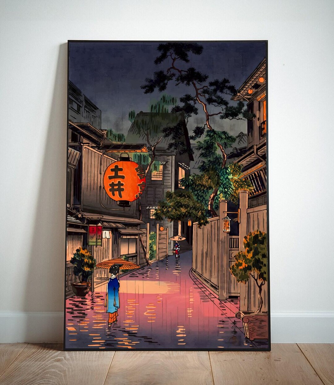 Vintage Japanese Landscape Poster, Traditional Japanese Wall Art, Ukiyo ...