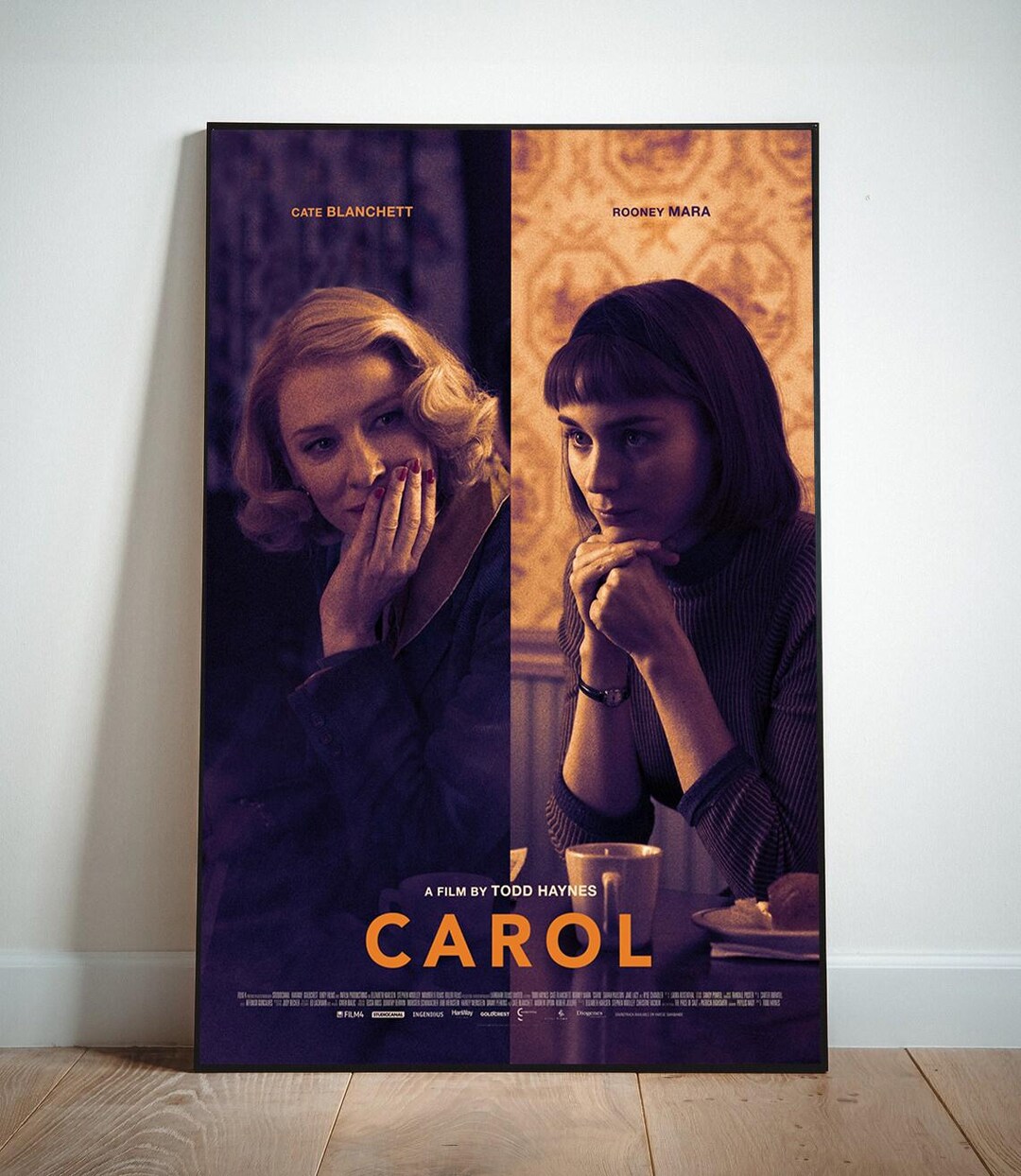 Carol Poster Print, Cate Blanchett Wall Art, Rolled Canvas Print, Wall ...