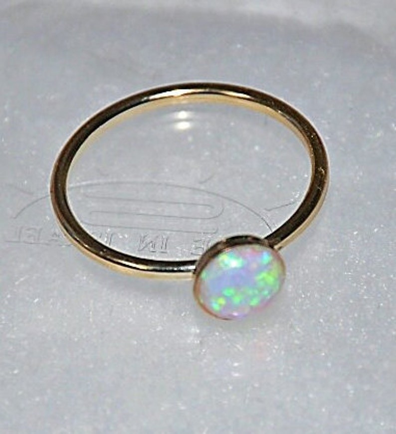 Opal Ring Gold Promise Ring Stacking Ring October - Etsy
