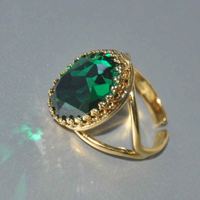 Emerald Green Ring - Etsy