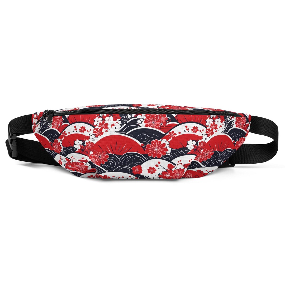 Japanese-inspired Fanny Pack Water-resistant All-over Print Waist Bag ...